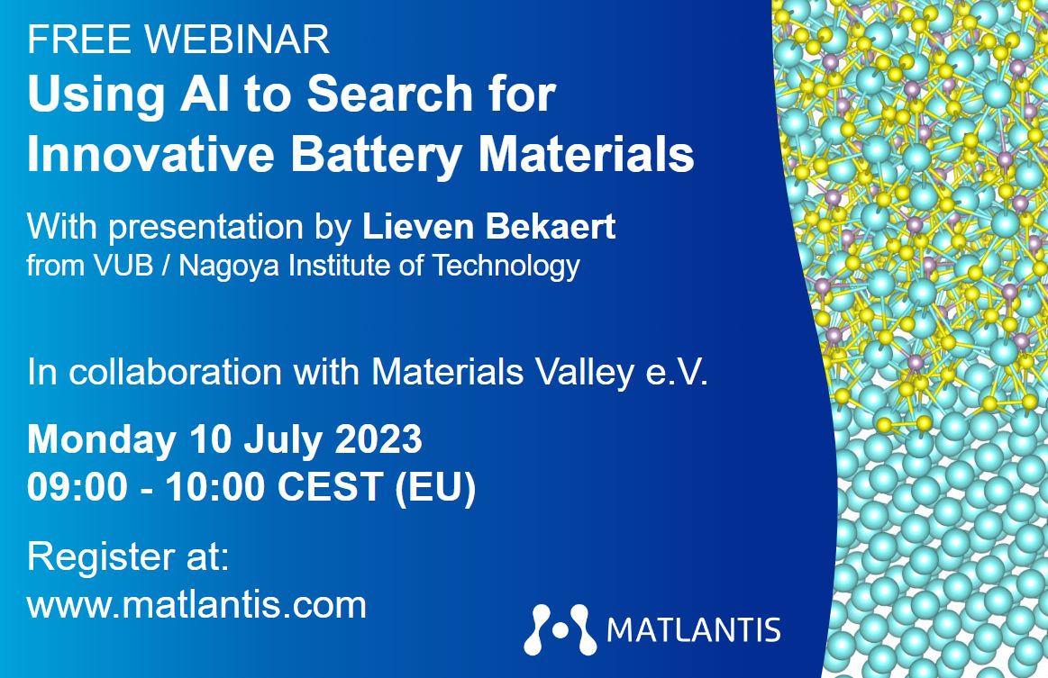 Free Webinar: Using AI to Search for Innovative Battery Materials